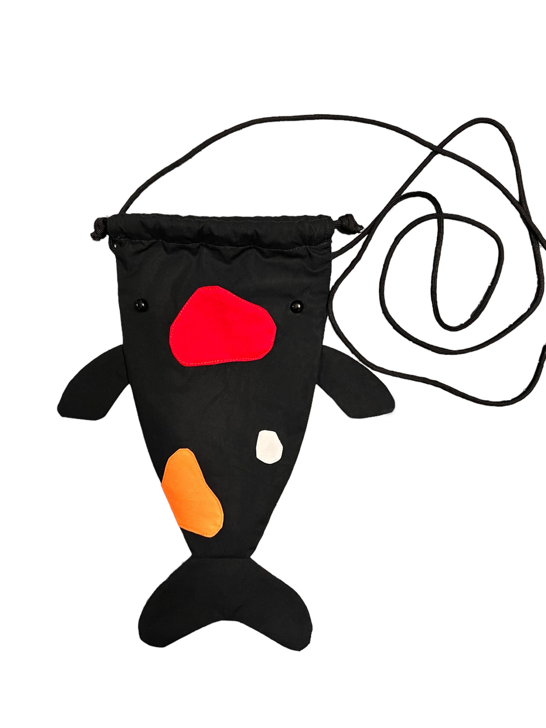 Black Koi Fish Phone Carrier Drawstring Bag - Etsy
