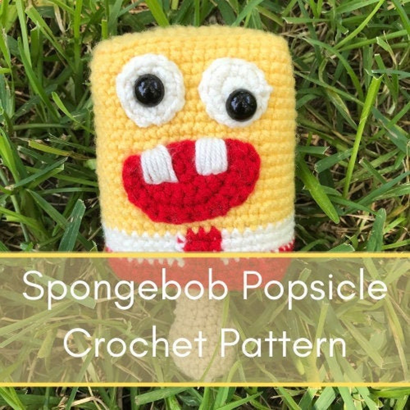 Spongebob Popsicle Crochet DIGITAL PATTERN Amigurumi Plush Toy - Etsy