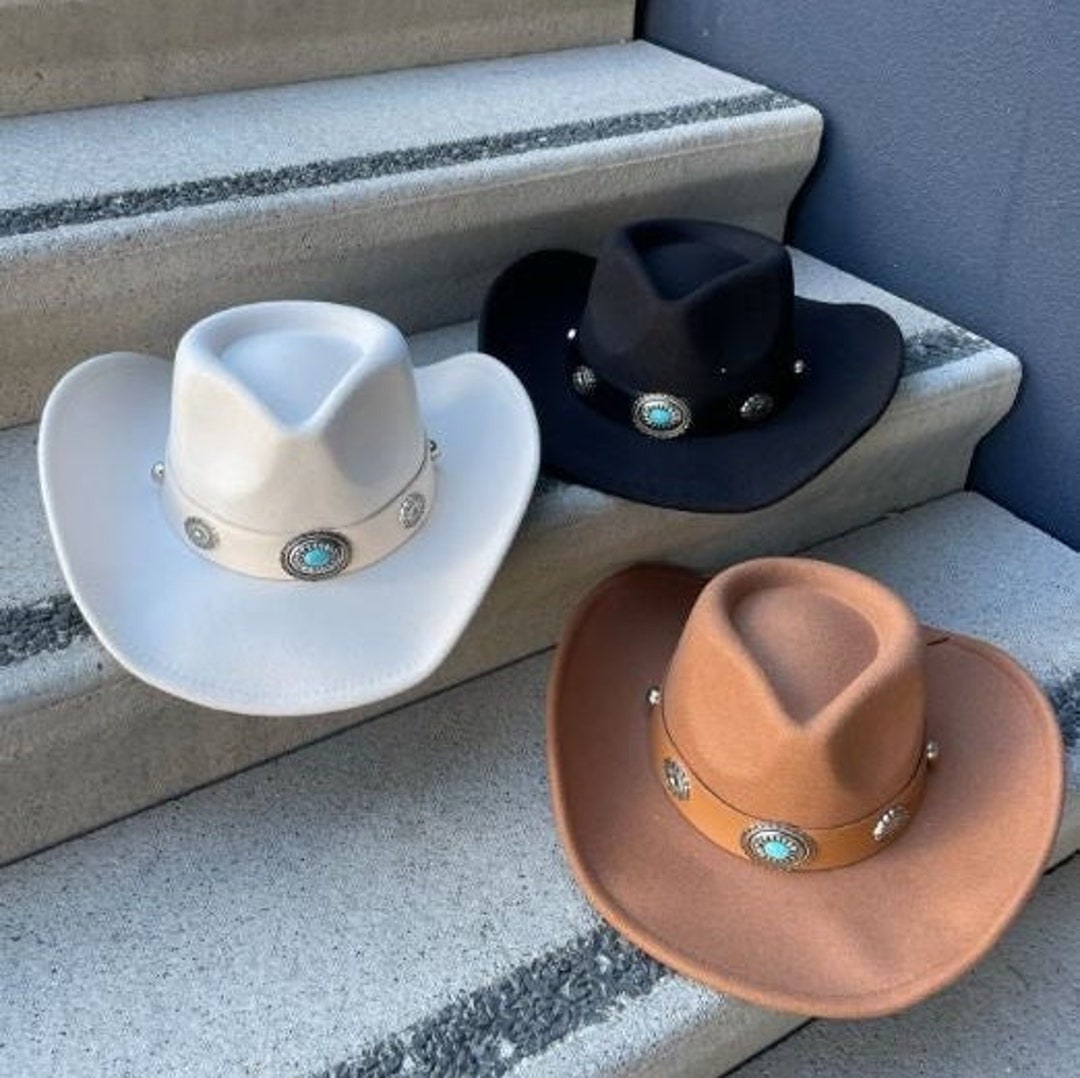 Boho Disc Strap Cowboy Hat,cow Boy Hat,fall Hat, Ranch Hat - Etsy