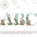 Teddy Bear Letters, Watercolour Alphabets, Watercolour Green Initials ...