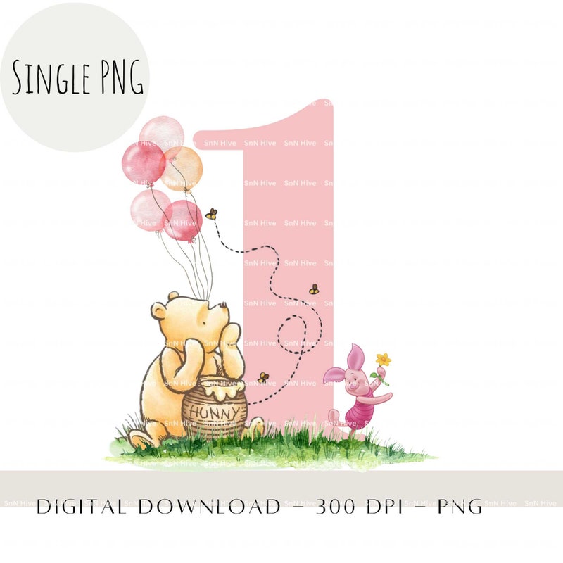 Winnie the Pooh Png Pink - Etsy