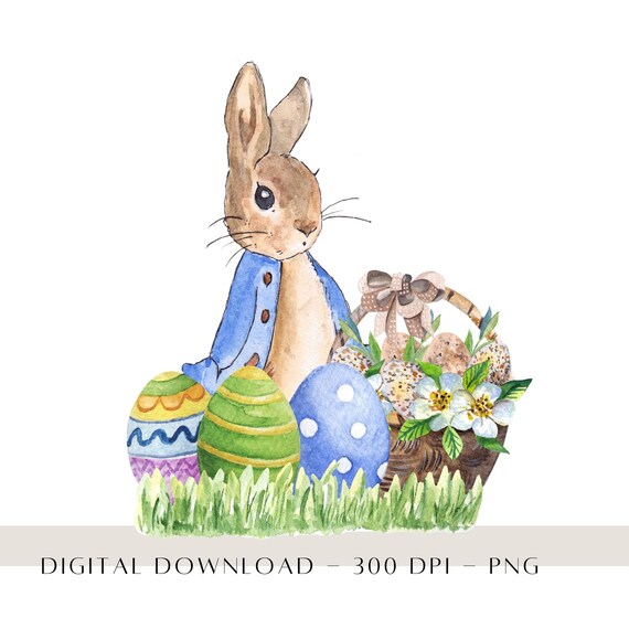 Peter Rabbit Blue Easter PNG Spring Kids Sublimation PNG | Etsy