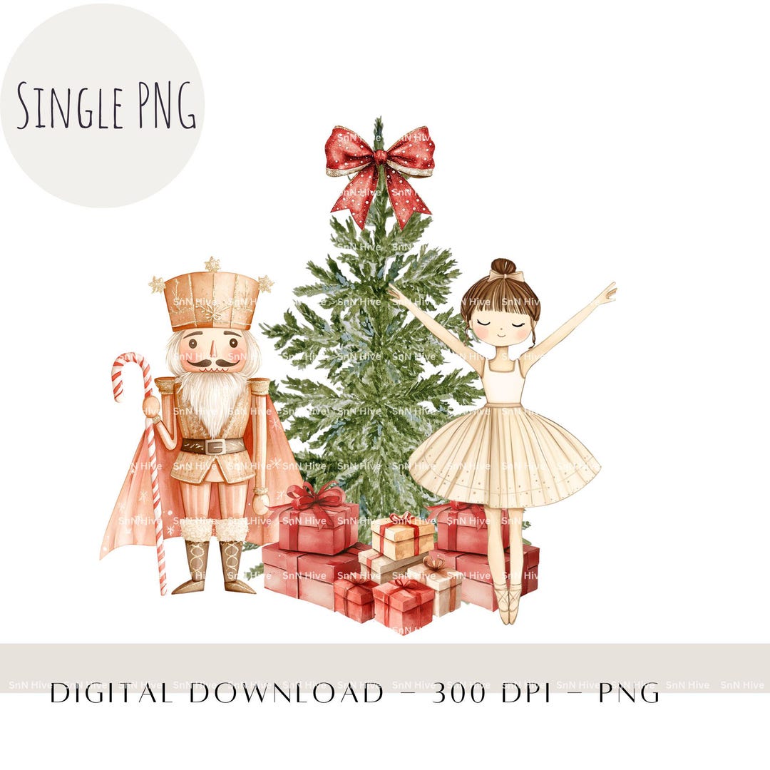 Nutcracker Ballet Clipart, Ballerina, Christmas Tree PNG (digital ...