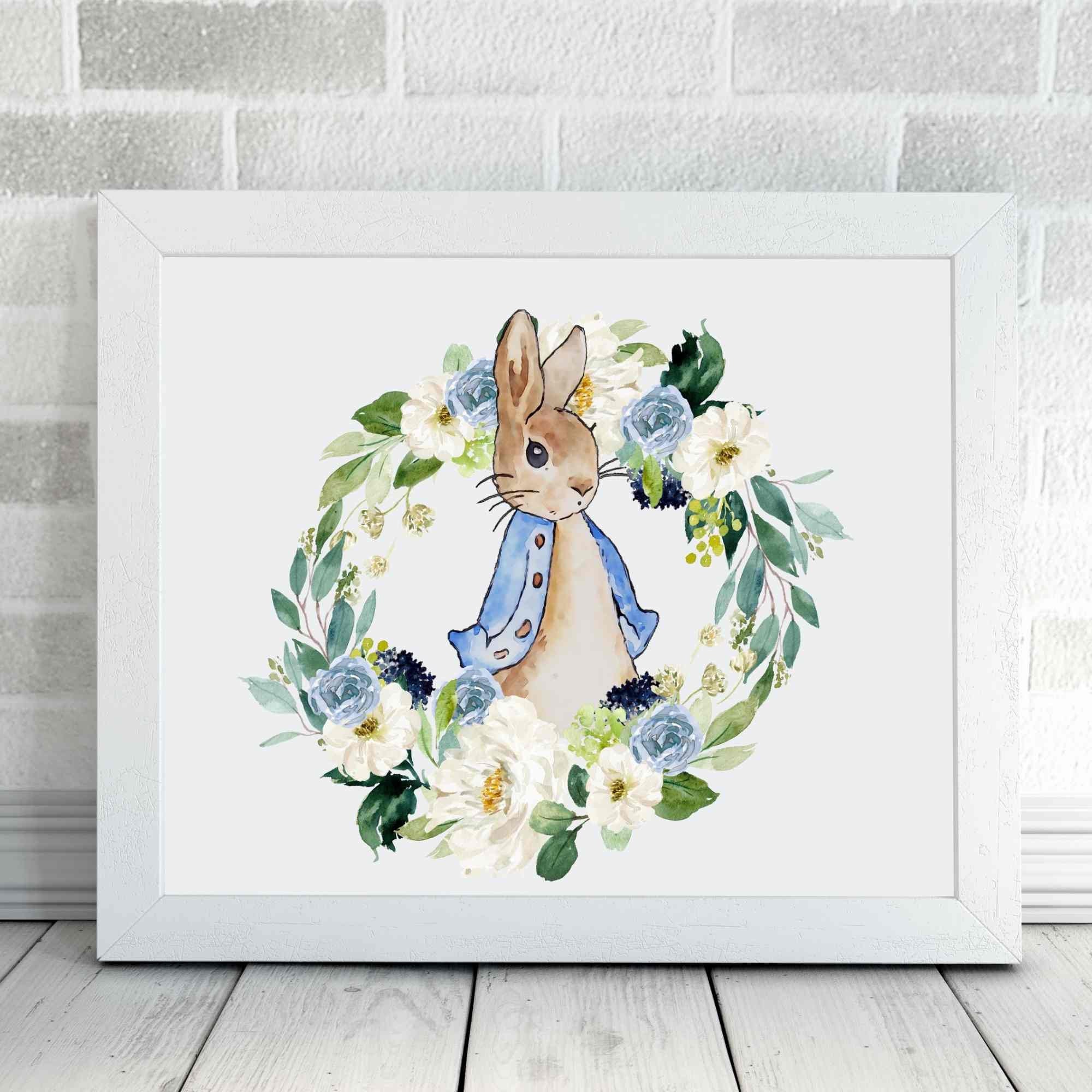 Peter Rabbit Floral PNG Invite Card Design Peter Rabbit - Etsy