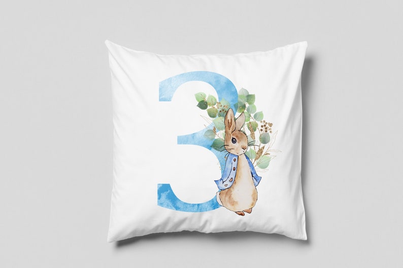 Blue Watercolour Peter Rabbit Numbers PNG, Greenery Numbers Clipart ...