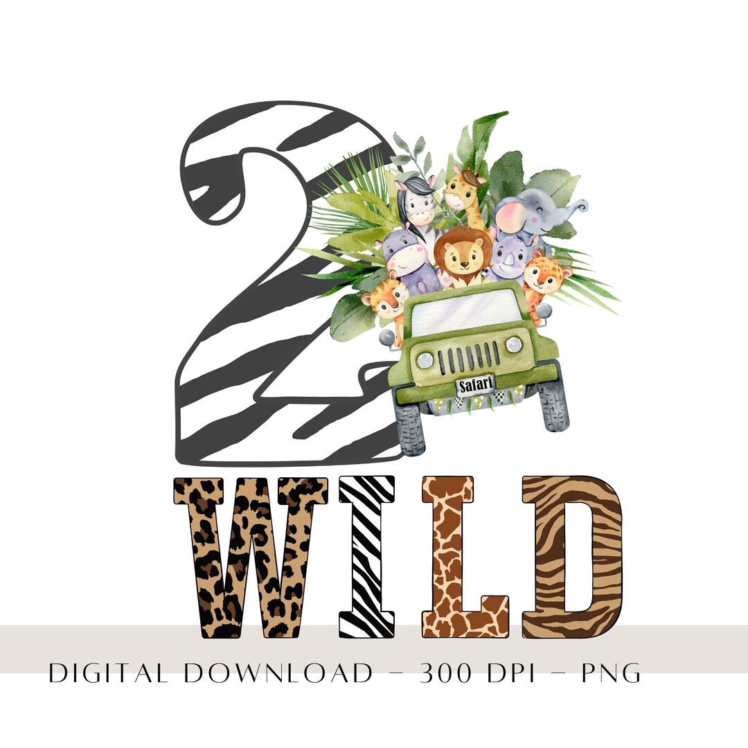 Two Wild PNG, Baby Safari Animals PNG, Watercolour Baby Animals ...