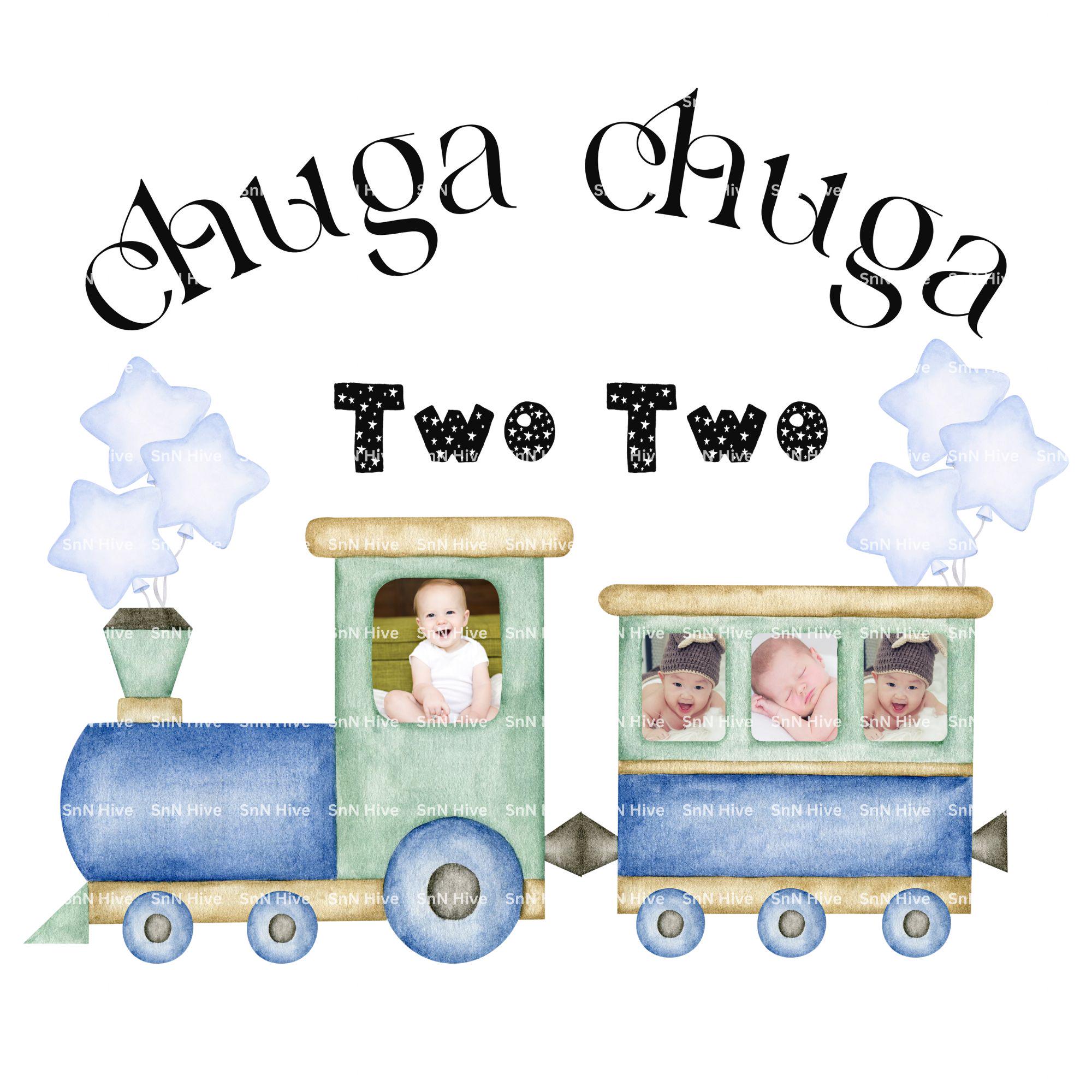 Chuga Chuga Two Two PNG, 2nd Birthday Train Clipart, Toddler Party ...