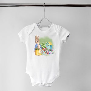 Spring Floral Gardener PNG, Tulip Garden PNG, Peter Rabbit Sublimation ...