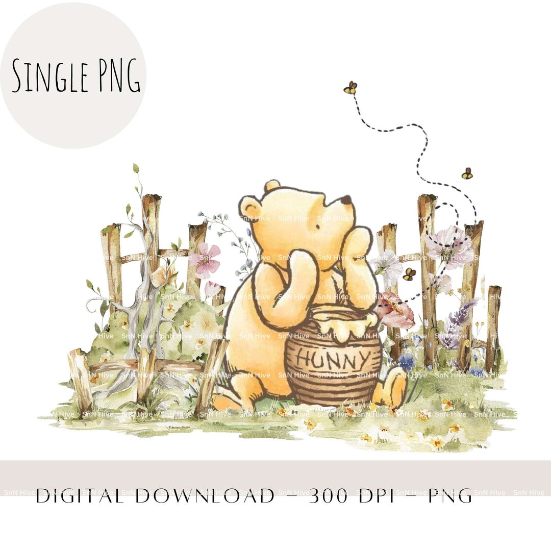 Classic Winnie the Pooh PNG, Winnie the Pooh Sublimation Design, Pooh ...