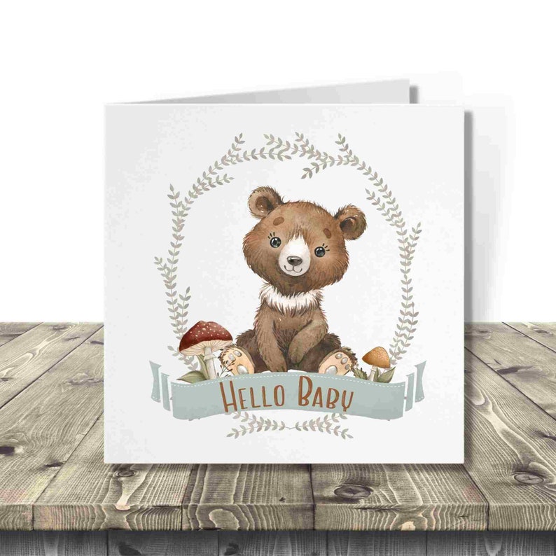 Hello Baby Bear PNG, Forest Woodland Animals, Kids Sublimation Design ...