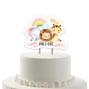 Wild One Safari Baby Animals, Watercolour Kids Animals Sublimation ...