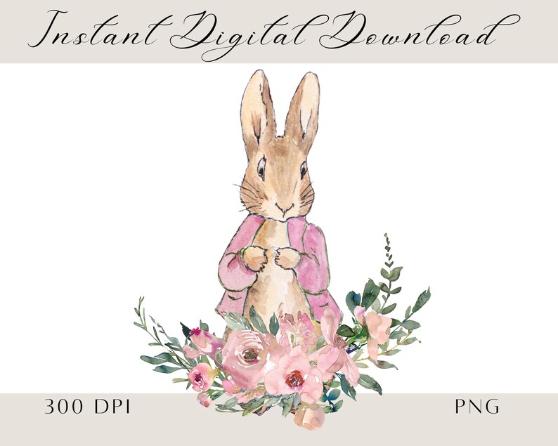 Flopsy Bunny PNG Peter Rabbit 1st Birthday PNG Peter Rabbit - Etsy Canada