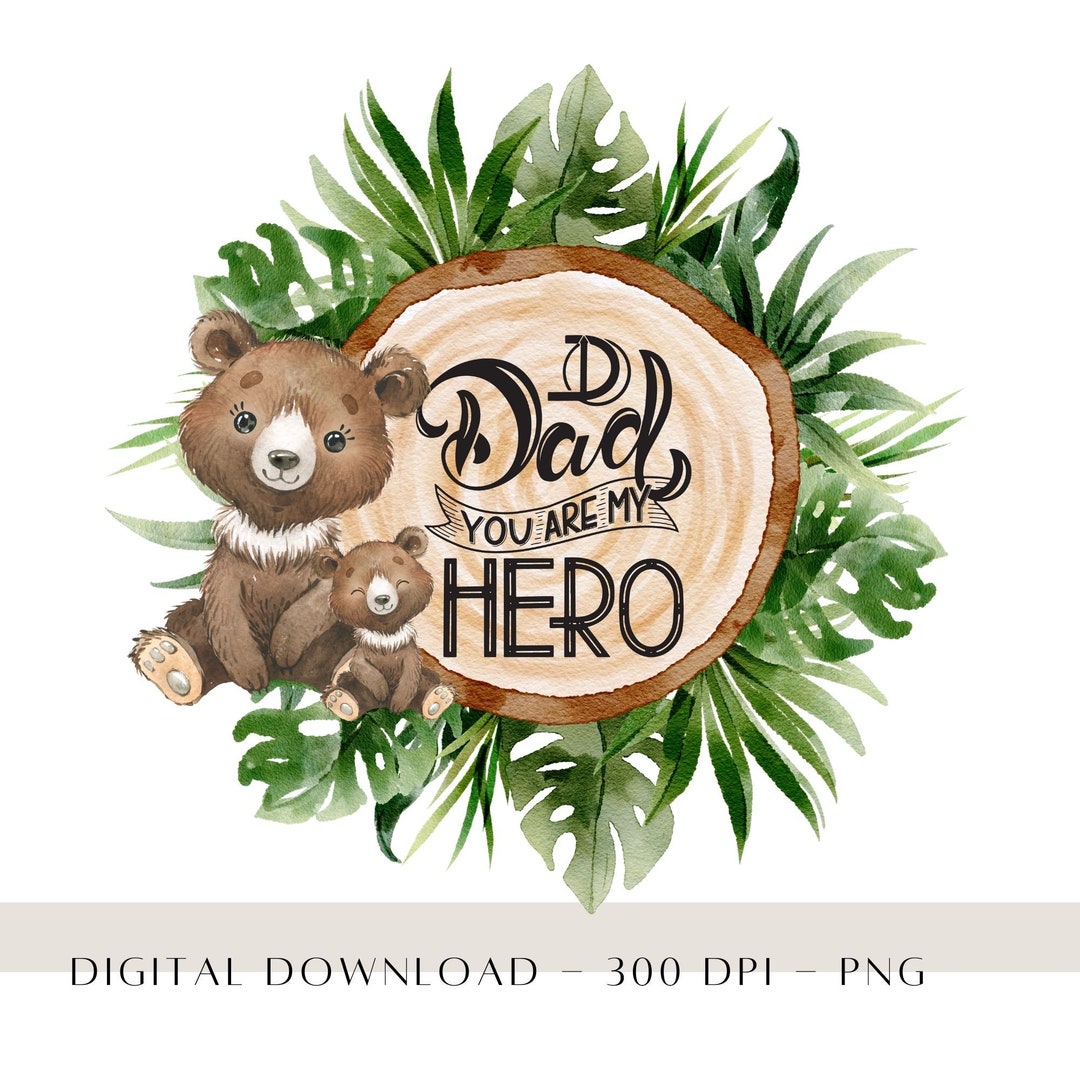 Father's Day Instant Download, Dad You Are My Hero, Fathers Day Card ...