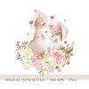 Floral Bunny PNG, Sublimation Designs Downloads, Rabbit PNG Files ...