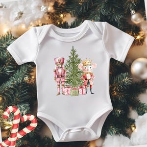 Nutcracker and Mouse King Christmas Tree Sublimation PNG, Festive Pink ...