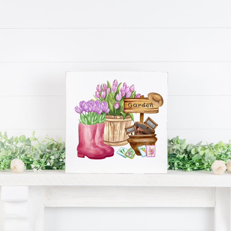 Gardening PNG Spring Gardener PNG Tulips Clip Art Spring | Etsy