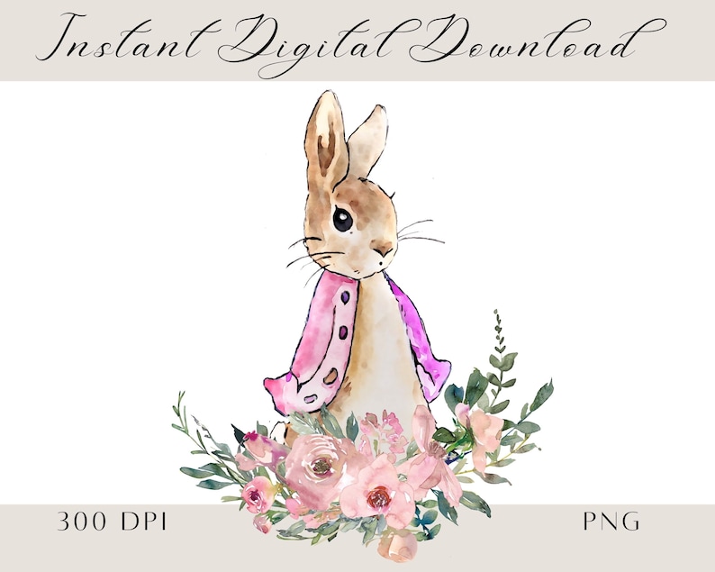Flopsy Bunny PNG Peter Rabbit 1st Birthday PNG Peter Rabbit | Etsy