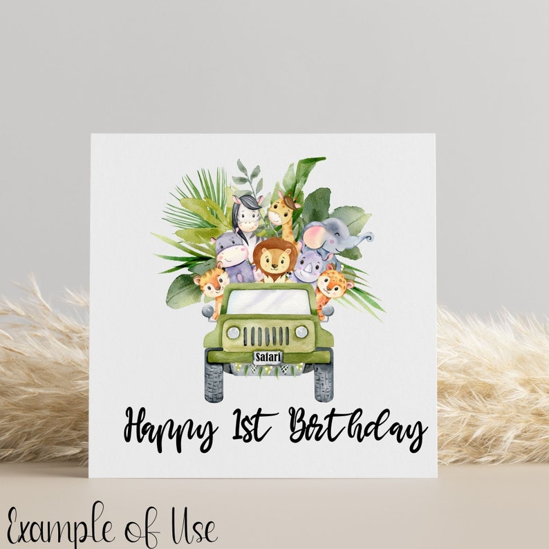 Wild One PNG Watercolour Baby Animals Safari Sublimation - Etsy