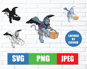 Flying Monkey Svg - Etsy