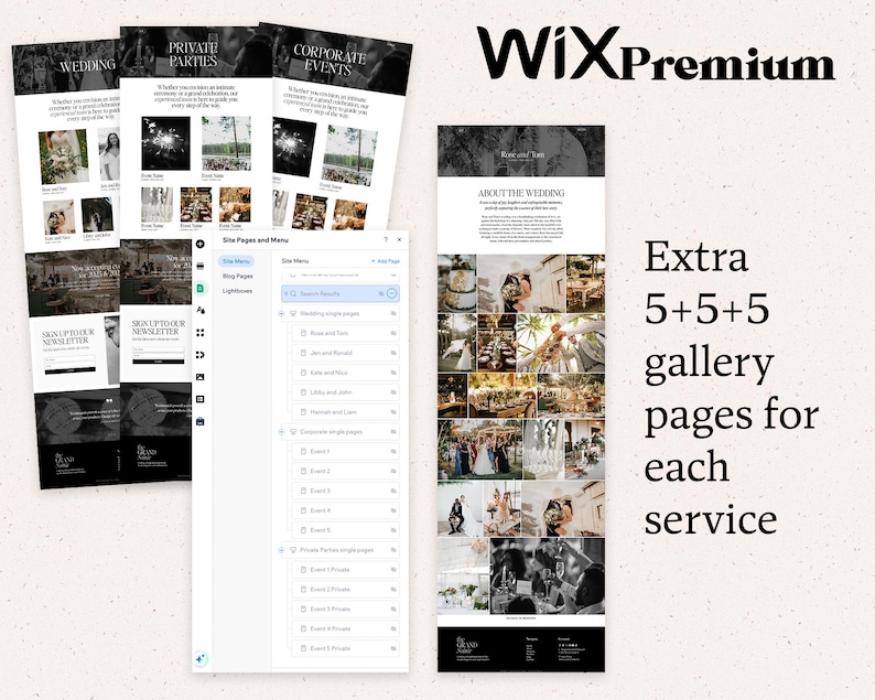 Wix Event Planner Template Wix Wedding Planner Wix Life Coach Template Wix Photographer