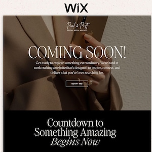 Wix Coming Soon Page, Wix Landing Page, Coming Soon Template, Coming Soon Website, Wix Template ...