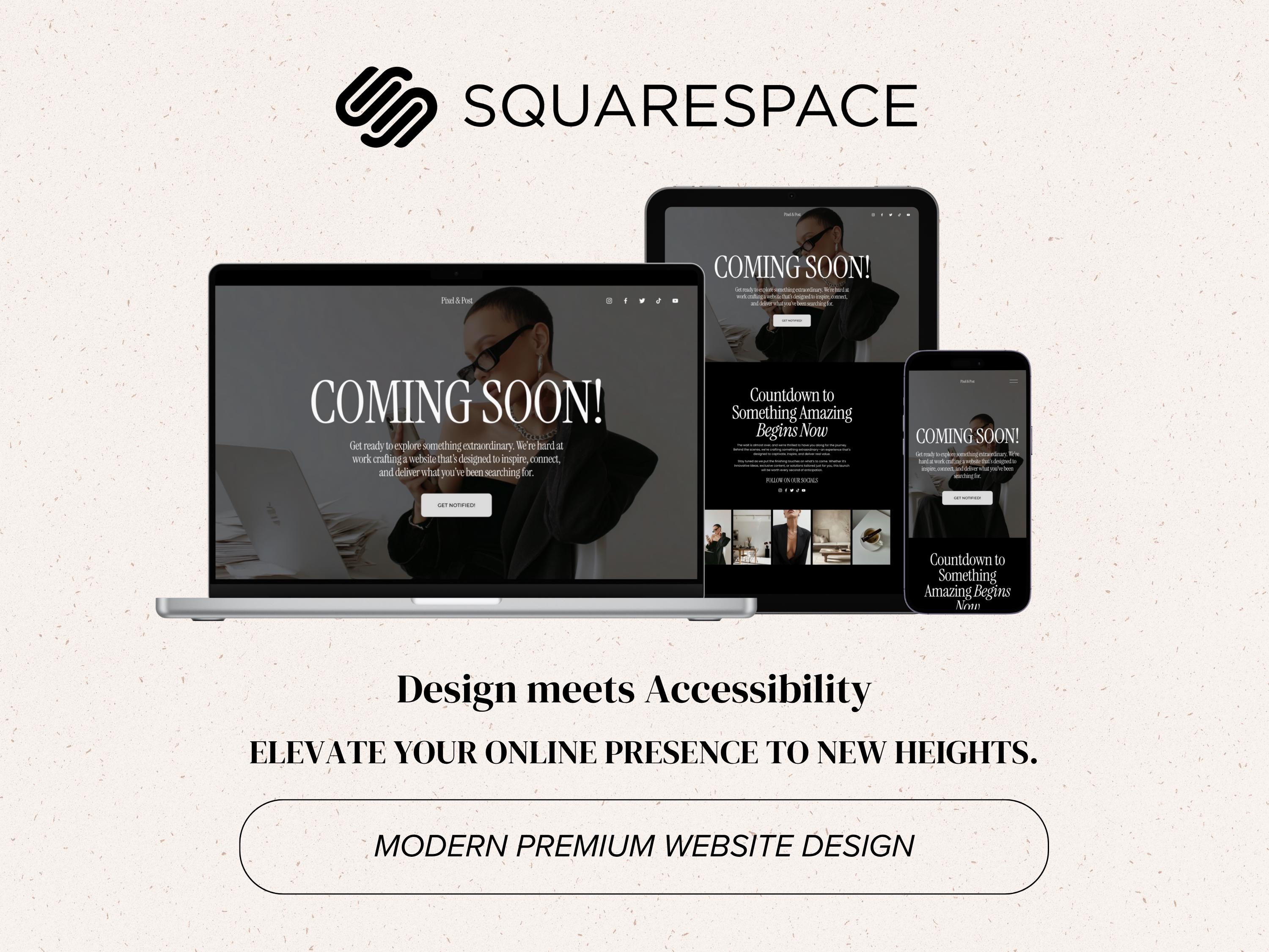 Squarespace Template Coming Soon Page, Comins Soon Website: Launch Your ...