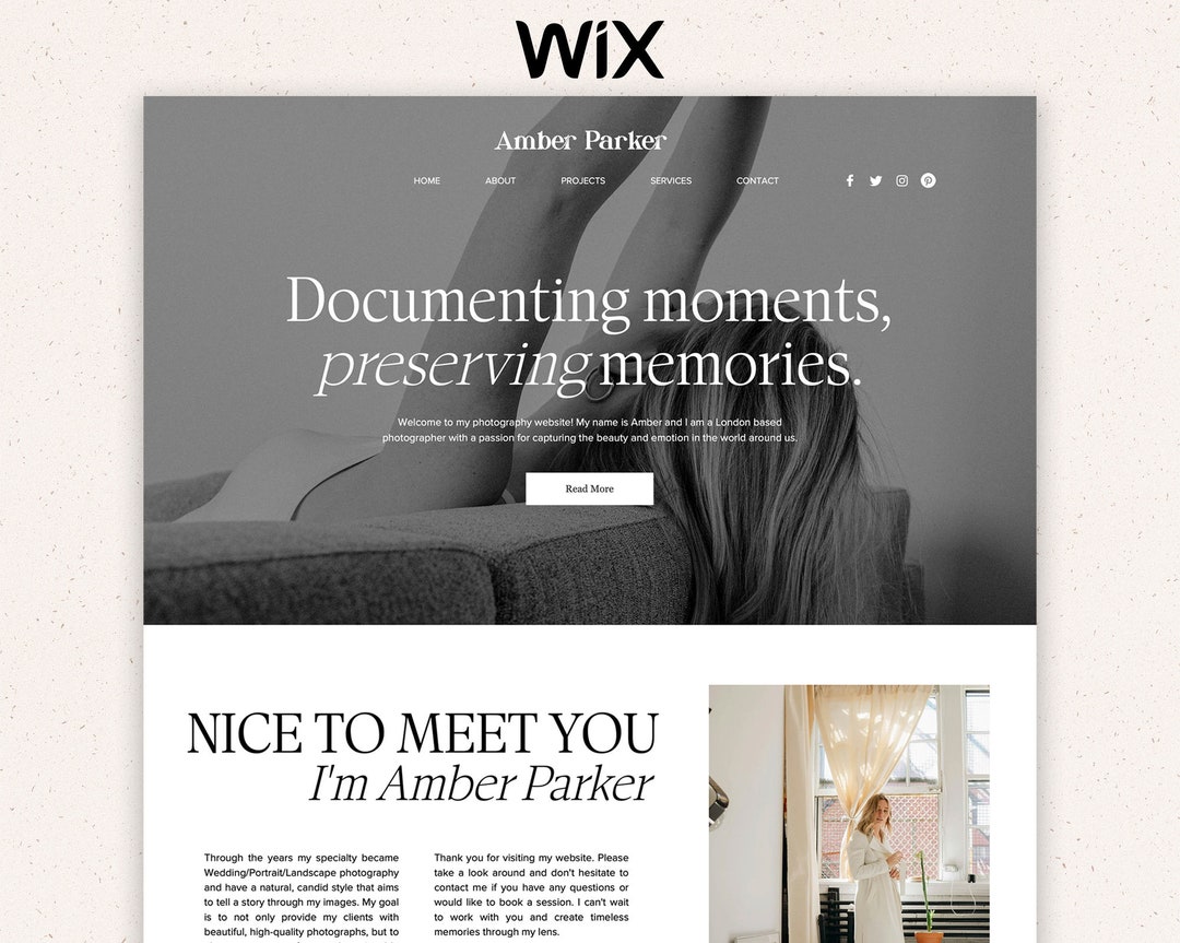 Wix Photographer Template, Wix Landing Page, Wix Template, Wix Coach ...