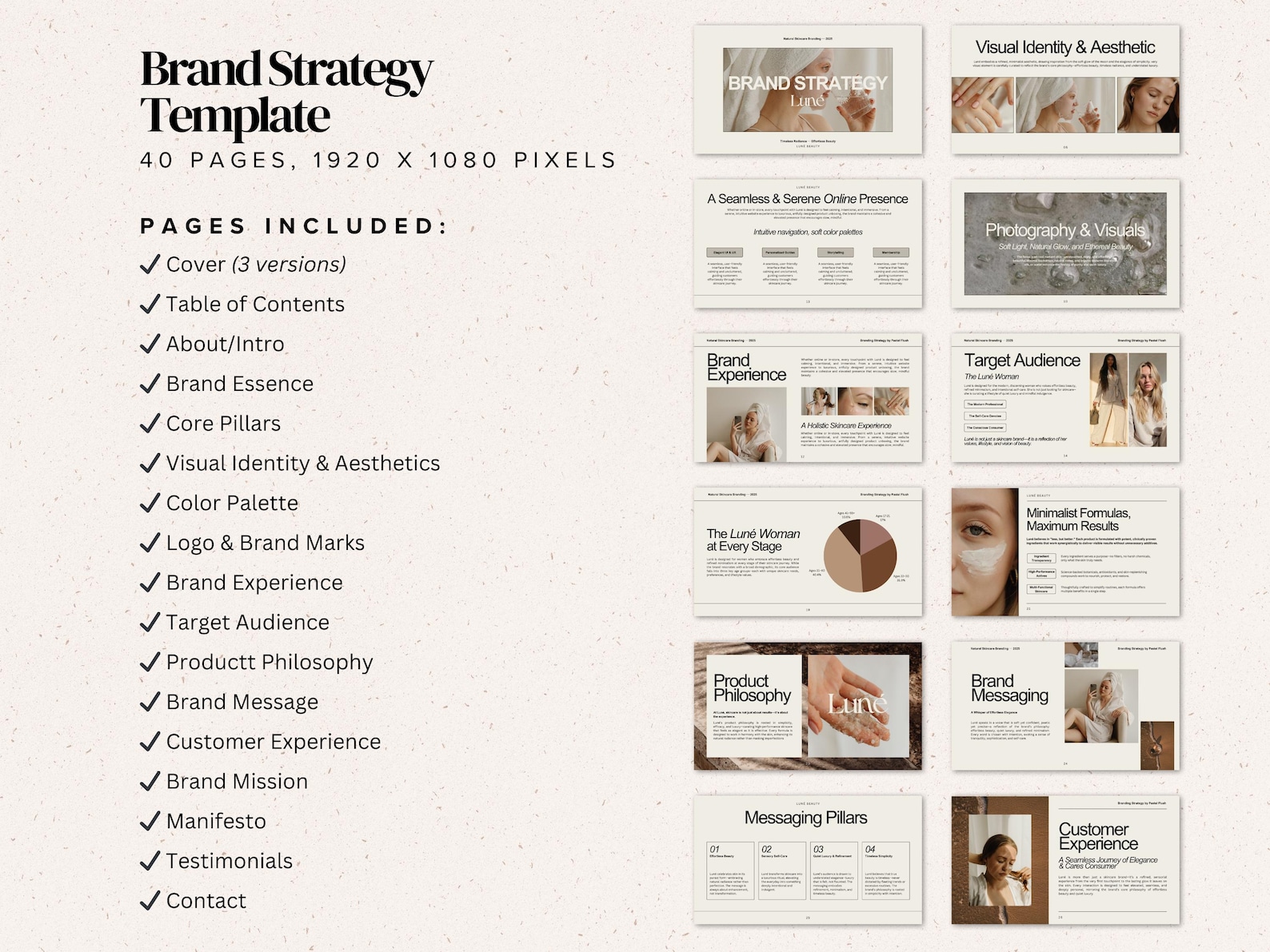 Brand Strategy Template, Pitch Deck Template, Canva Mockup Template for ...