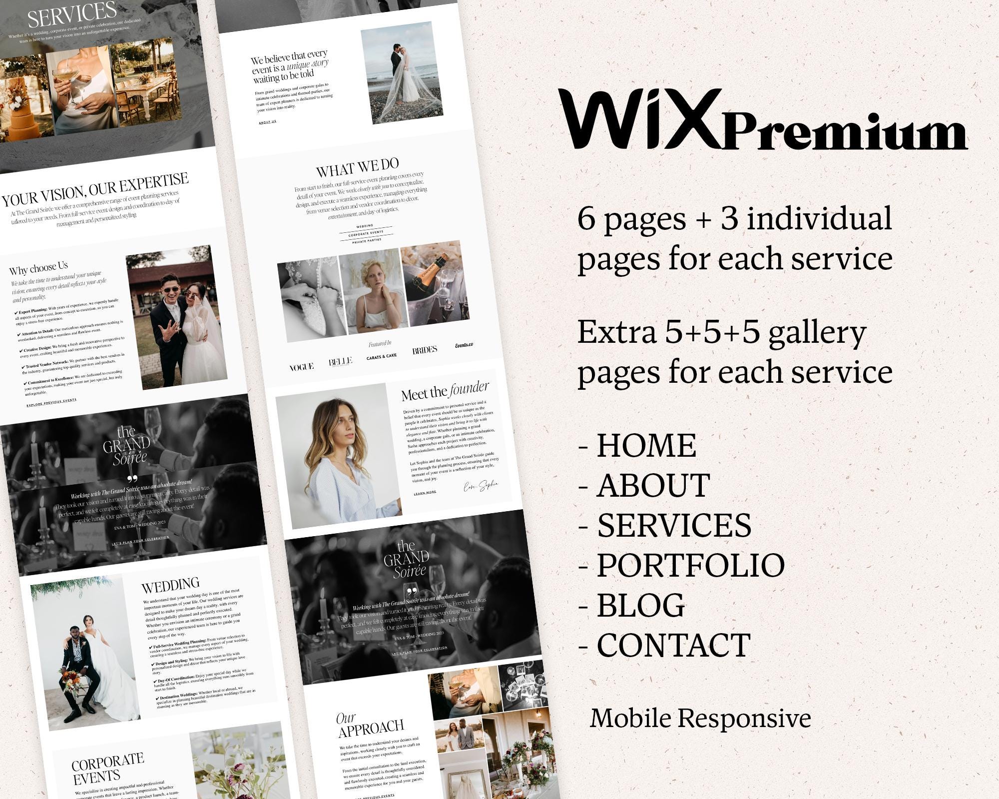 Wix Event Planner Template, Wix Wedding Planner, Wix Life Coach ...