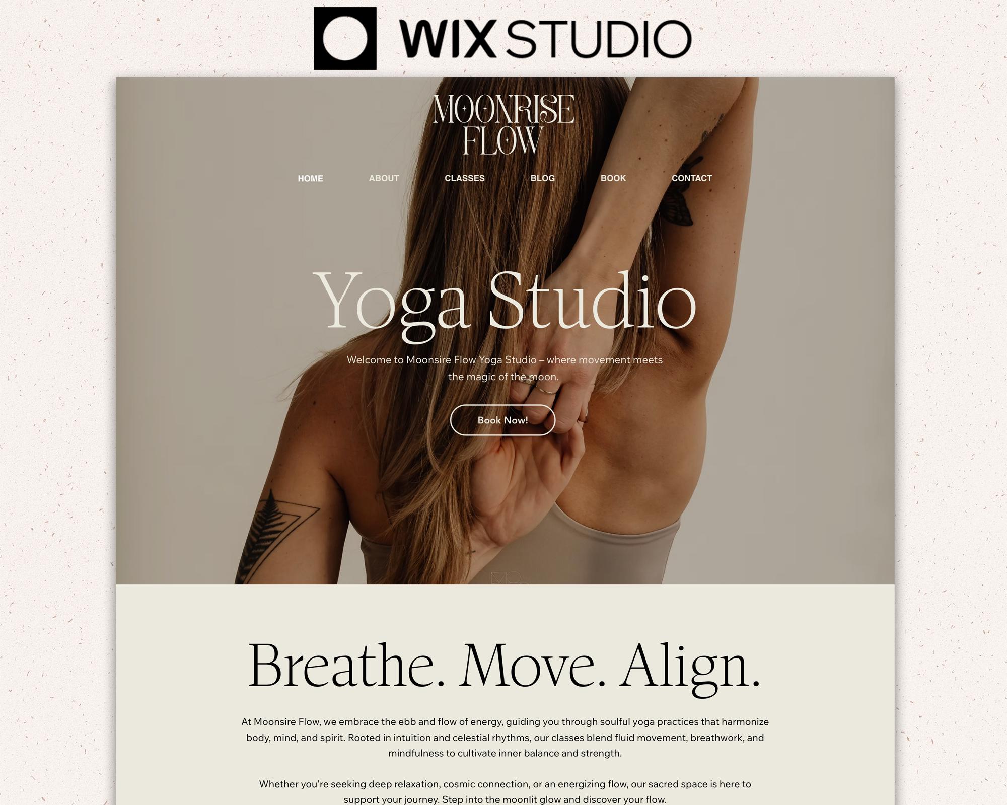 Wix Studio Yoga Template, Wix Studio Pilates Template, Wix Yoga Studio ...