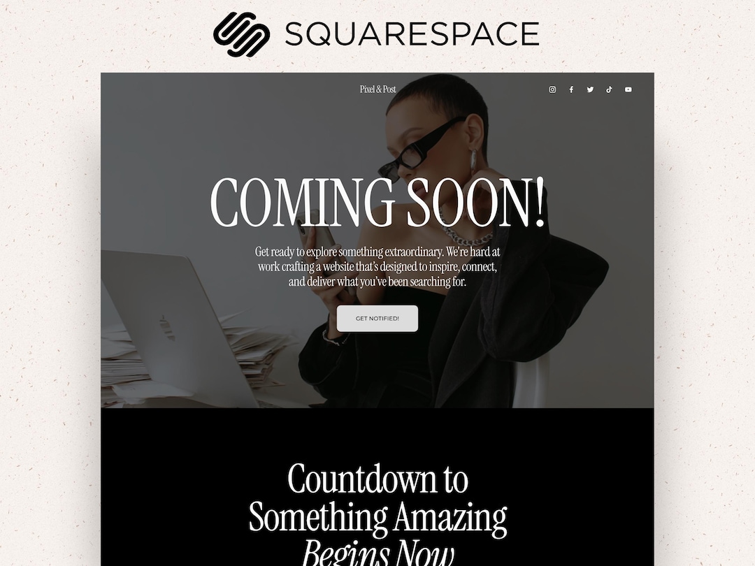 Squarespace Template Coming Soon Page, Comins Soon Website: Launch Your ...