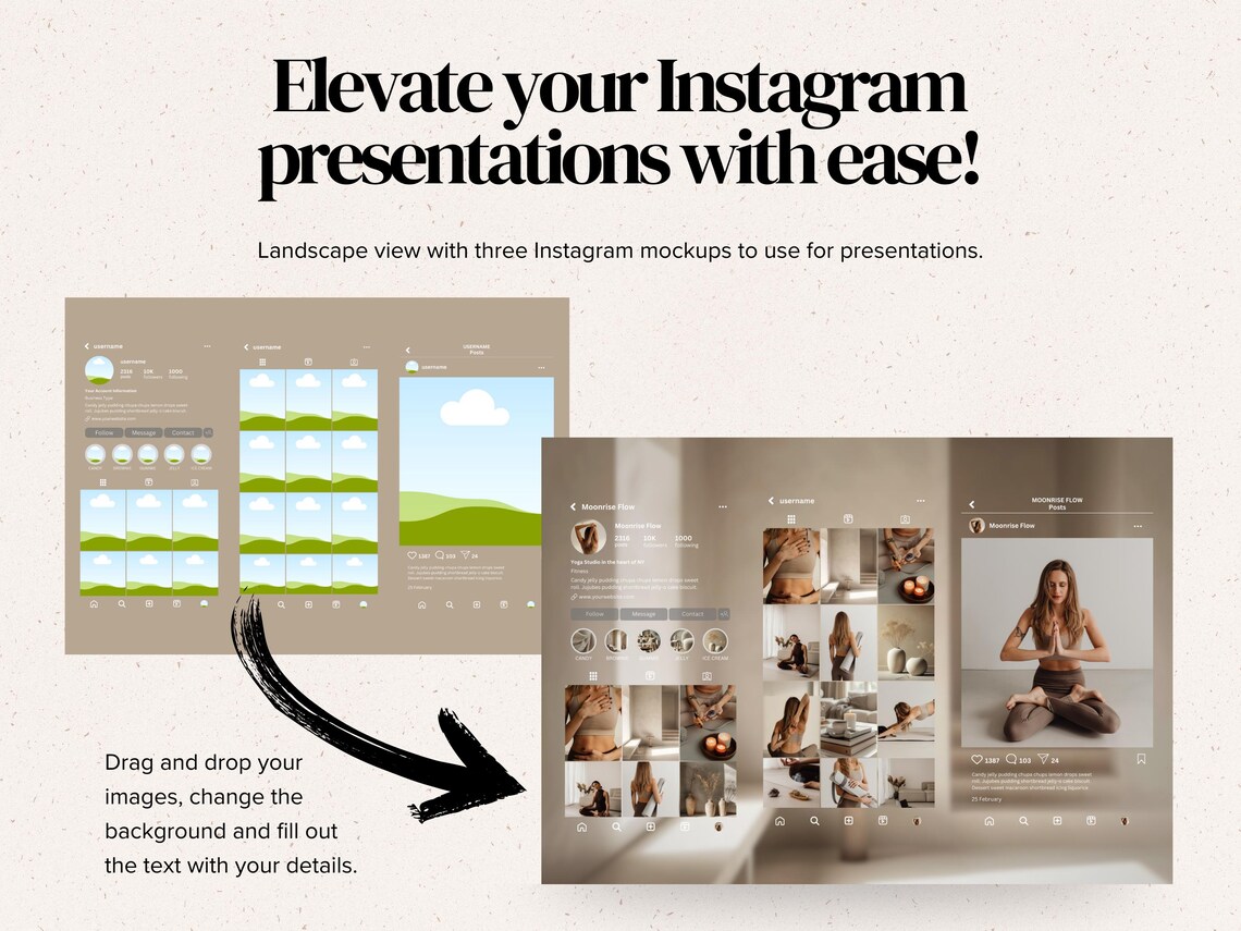 2025 Instagram Mockup Template: Canva Social Media Planner (digital ...