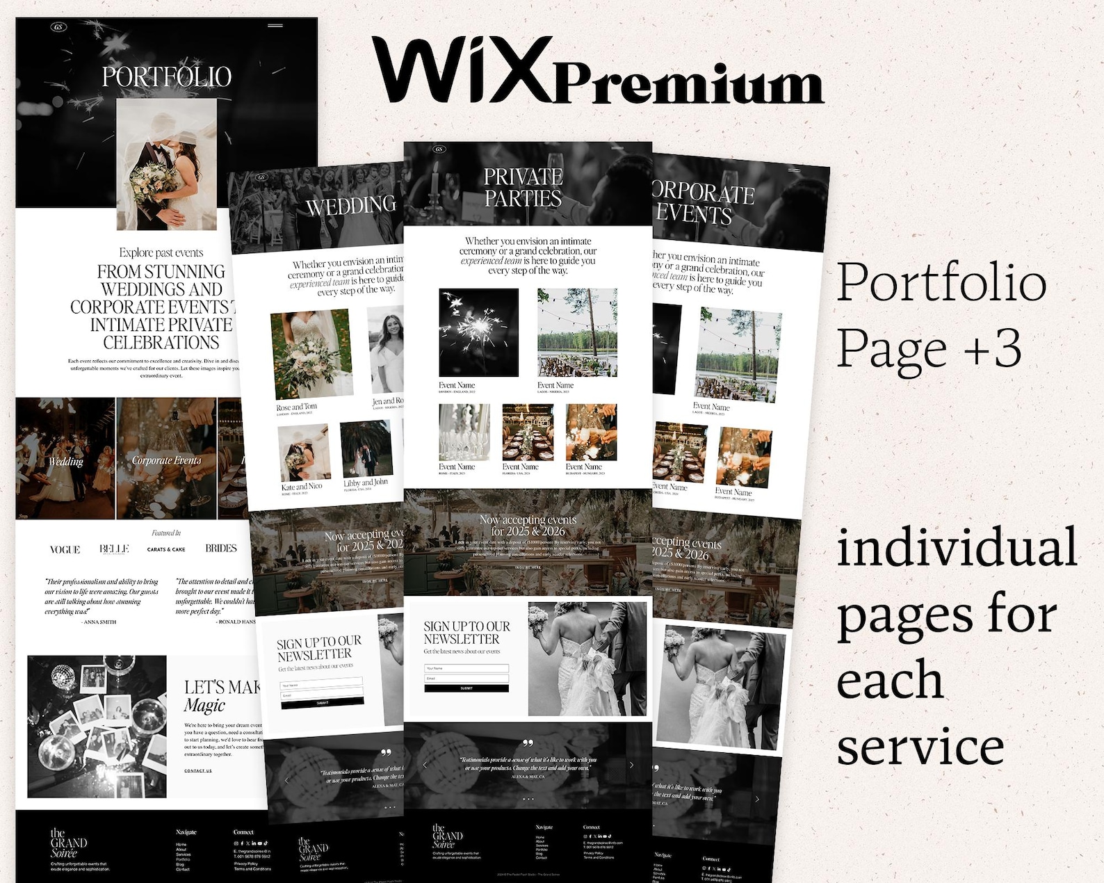 Wix Event Planner Template, Wix Wedding Planner, Wix Life Coach ...