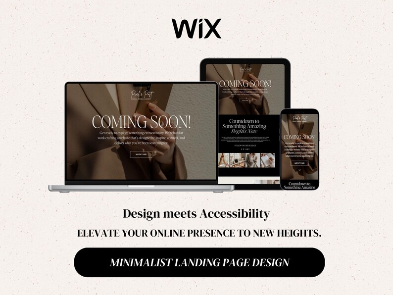 Wix Coming Soon Page, Wix Landing Page, Coming Soon Template, Coming Soon Website, Wix Template ...