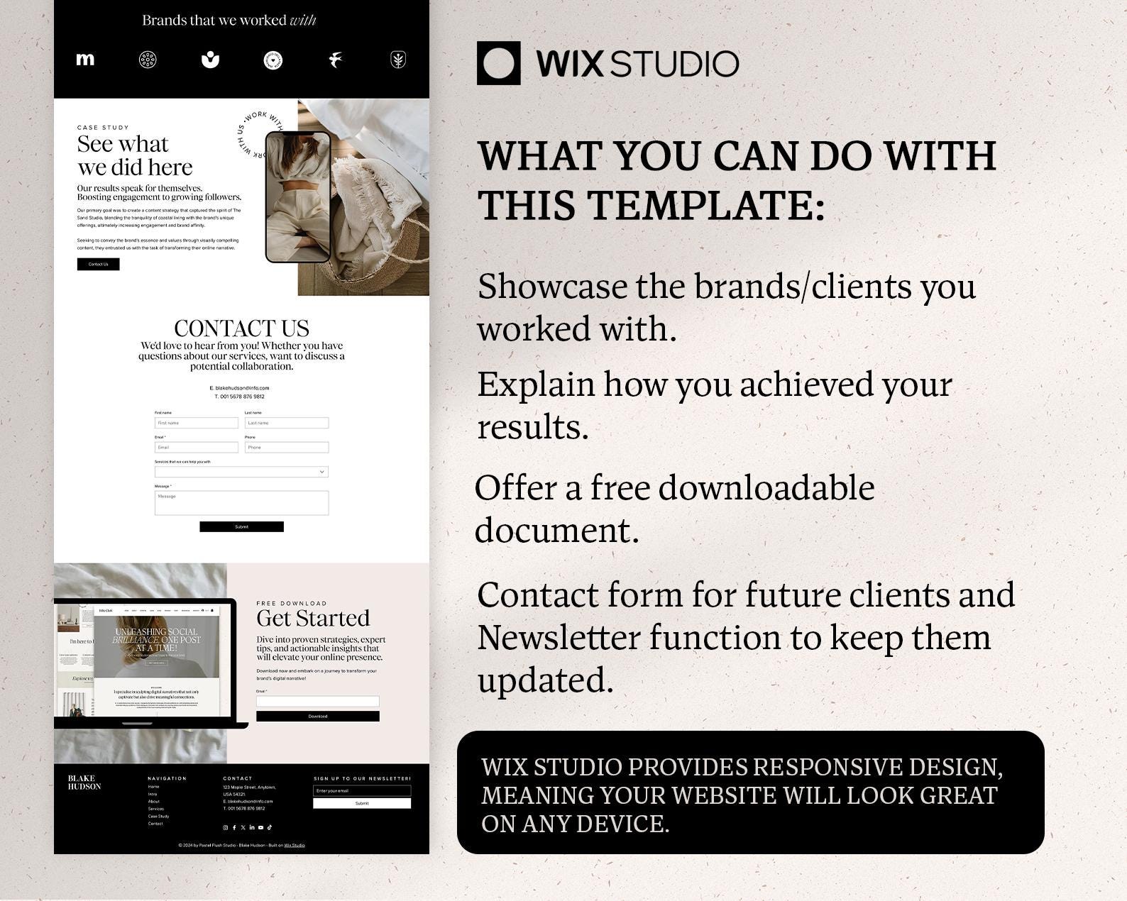 Wix Studio Social Media Manager, Wix Studio Landing Page, Wix Agency ...