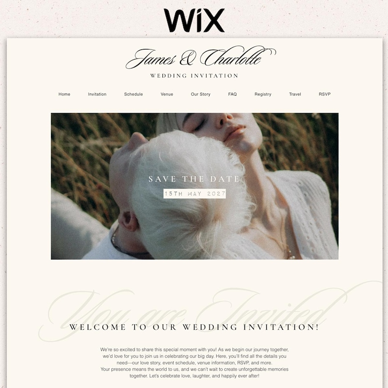 Wedding Rsvp Wix Template - Etsy