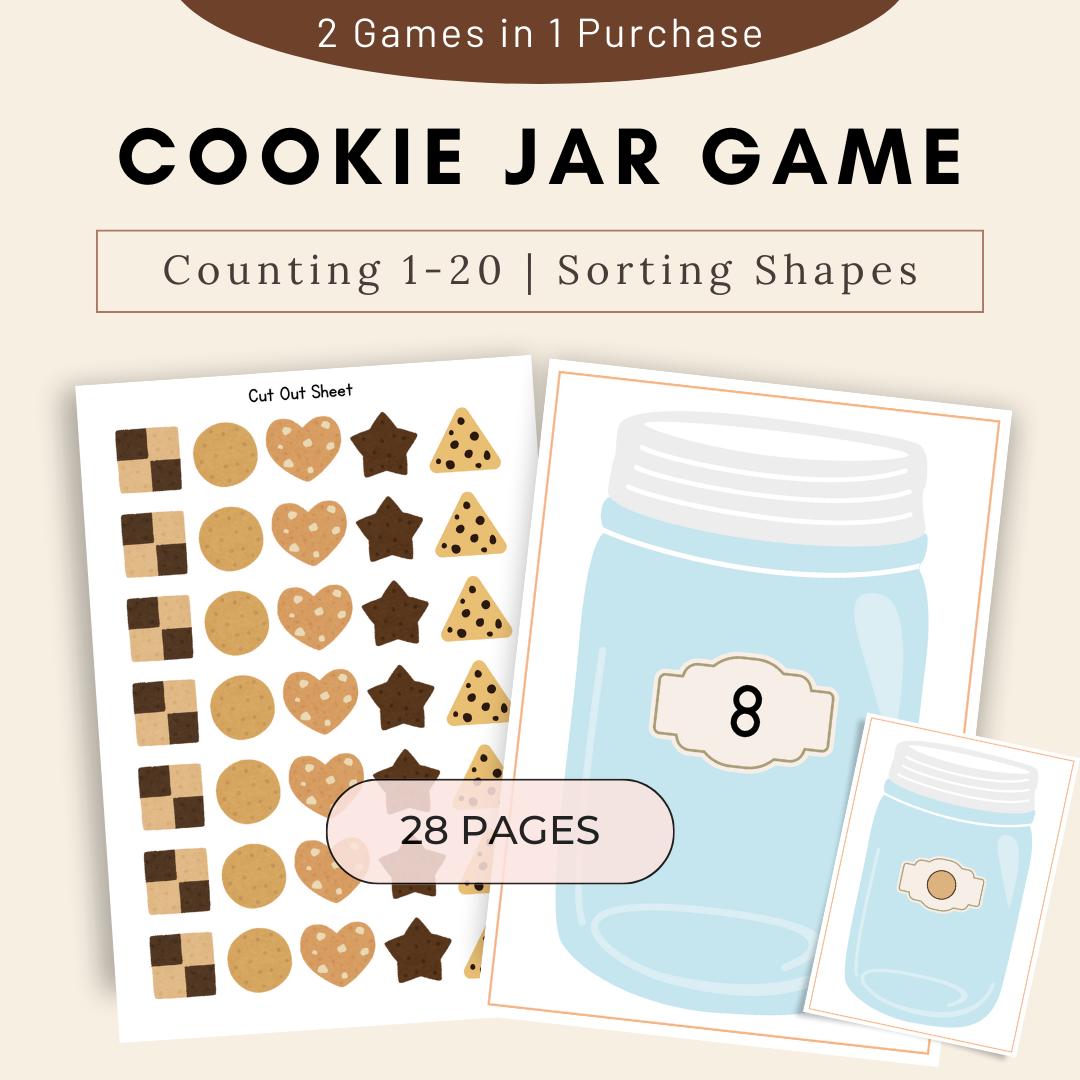Cookie Jar Counting, Shapes Sorting Activity, Count Number 1 to 20 ...