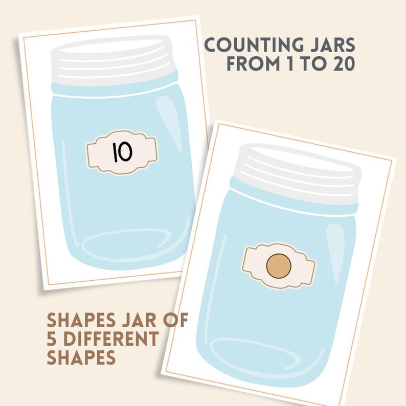 Cookie Jar Counting, Shapes Sorting Activity, Count Number 1 to 20 ...