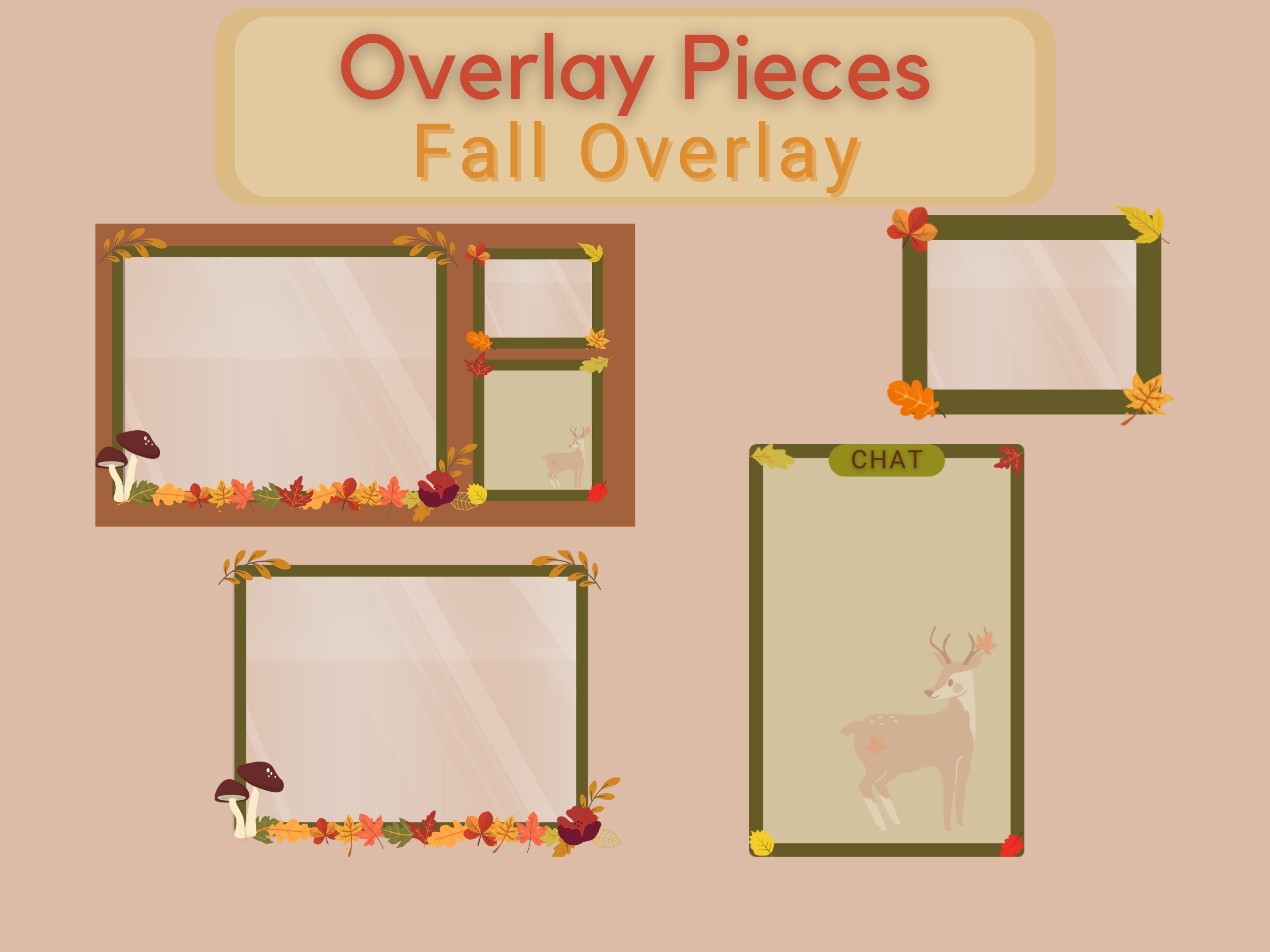 Animated Twitch Cute Fall Comfy Autumn Leaves Stream Package | Streamer ...