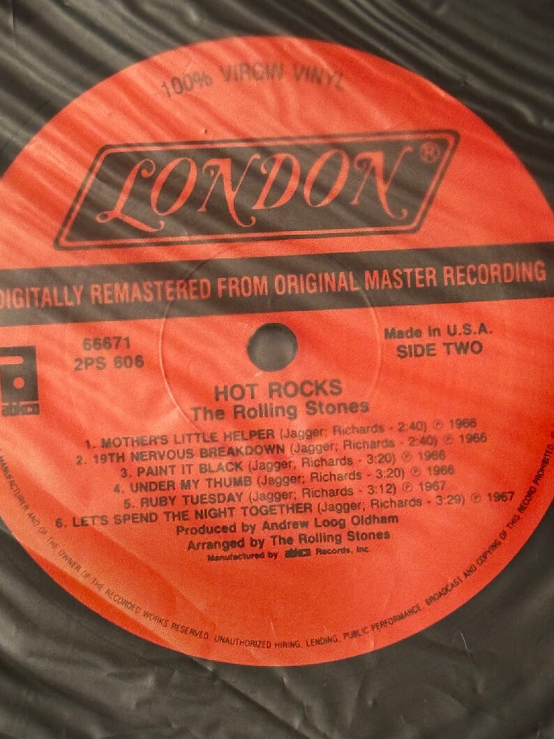 The Rolling Stones 1964-1961 London Hot Rocks Gatefold Double Record ...