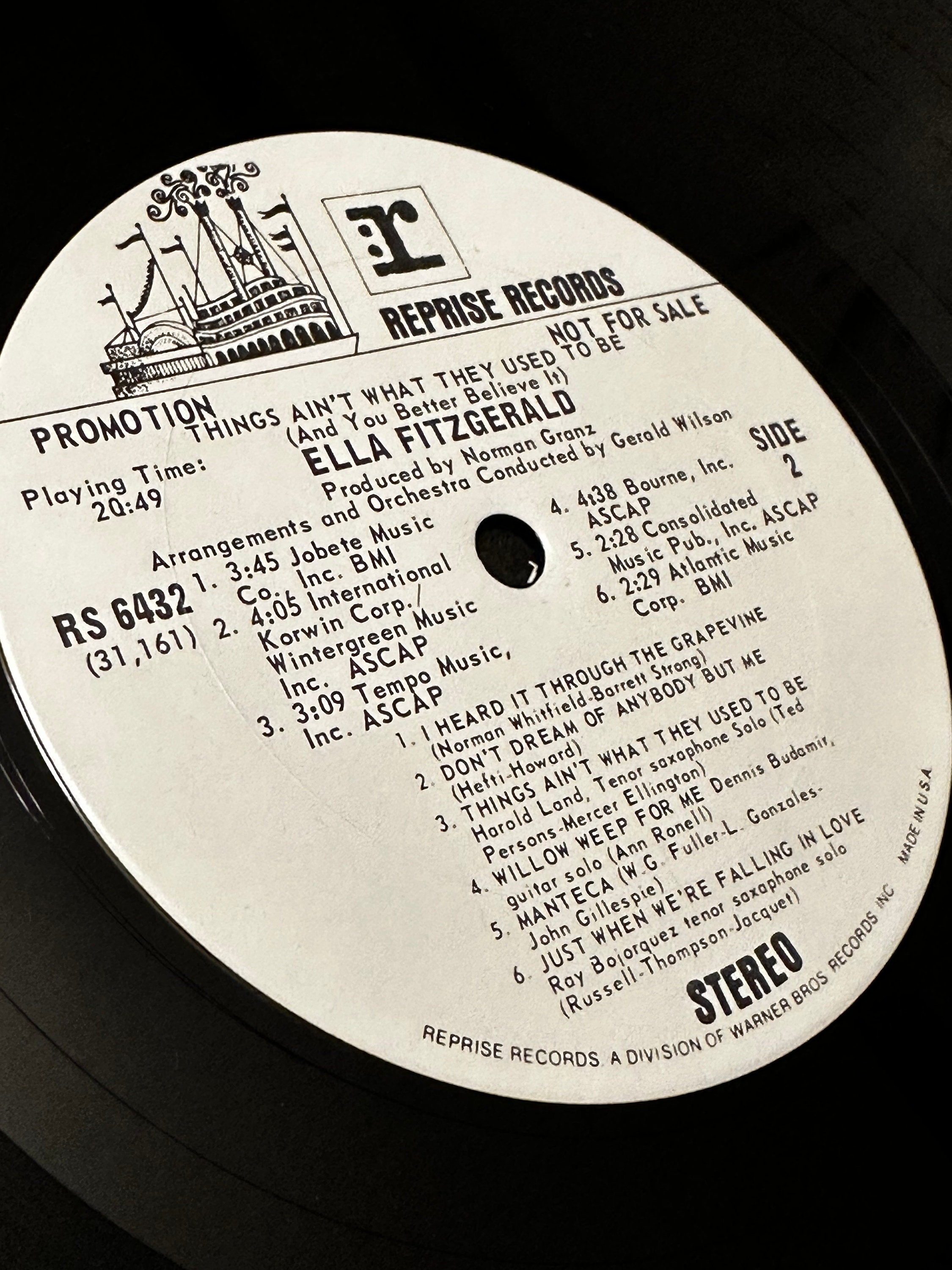 Ella Fitzgerald 1971 Things Ain't What They Used to Be Reprise RS 6432 ...