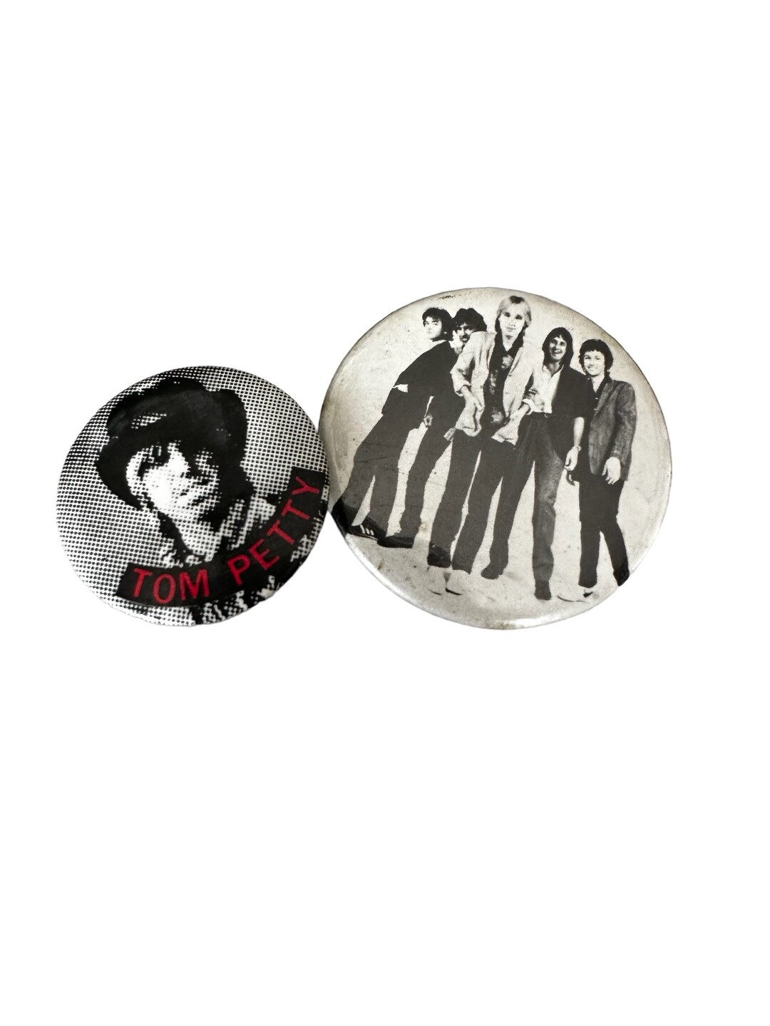 Tom Petty Heartbreakers 80’s Pin Badge Button Tour Memorabilia Set of 2 ...
