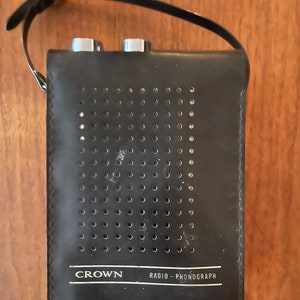Crown 1969 RARE Portable Radio Phonograph Record Played Transistor AM With Original Case - Etsy