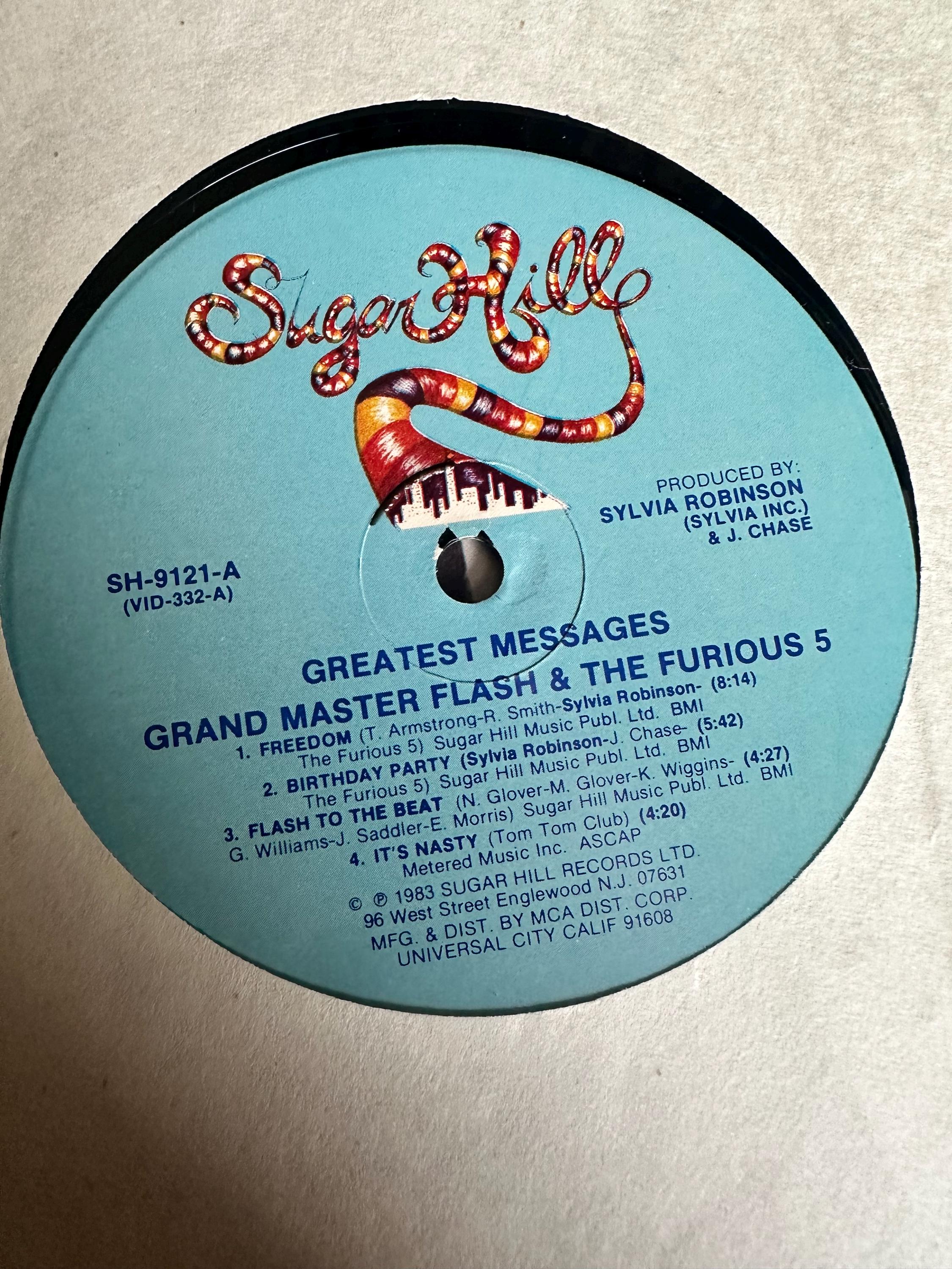 Grandmaster Flash and the Furious Five 1984 Greatest Messages LP Vinyl ...