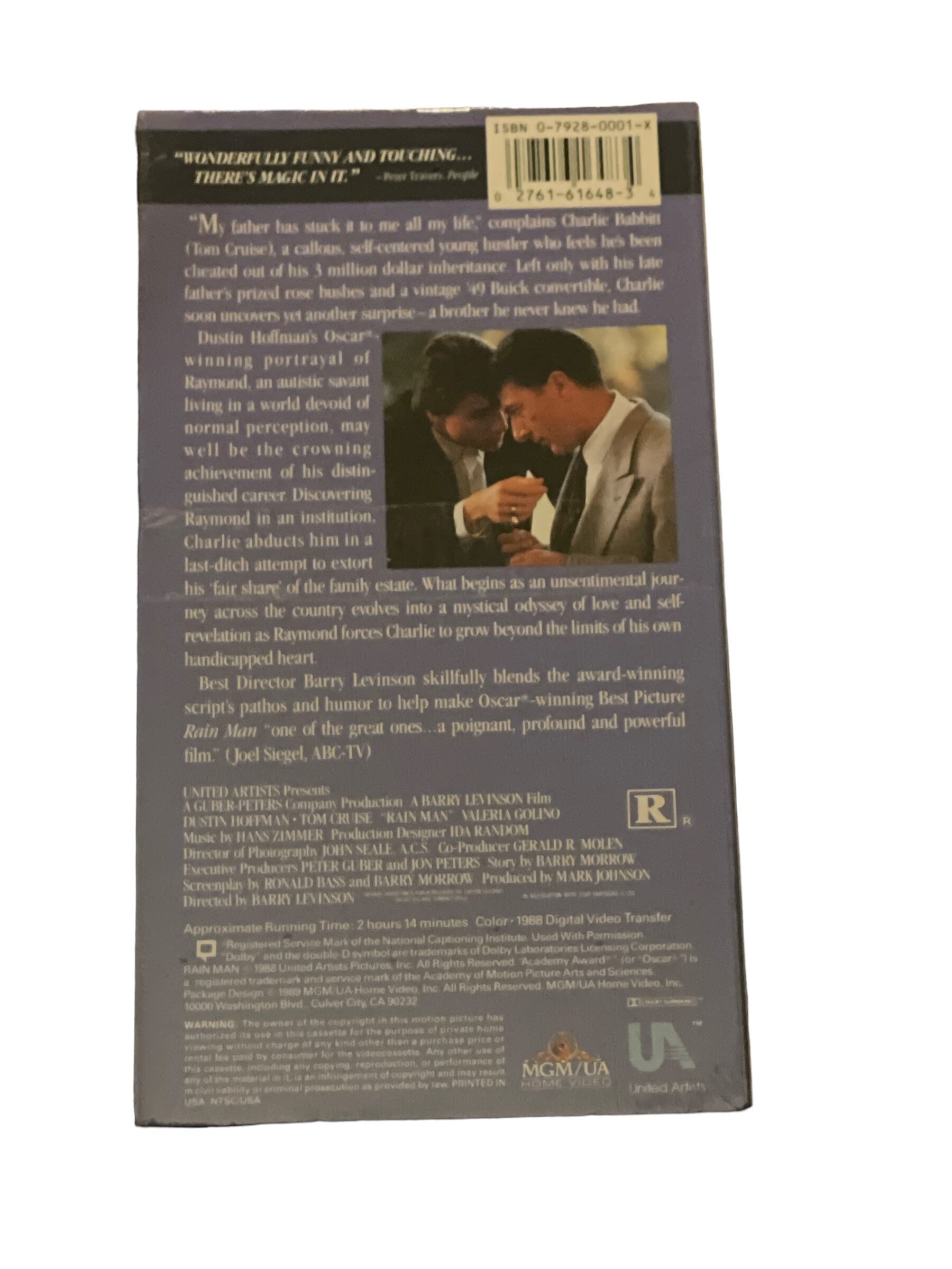 Rain Man 1988 Dustin Hoffman Tom Cruise MGM VHS Tape Factory Sealed - Etsy