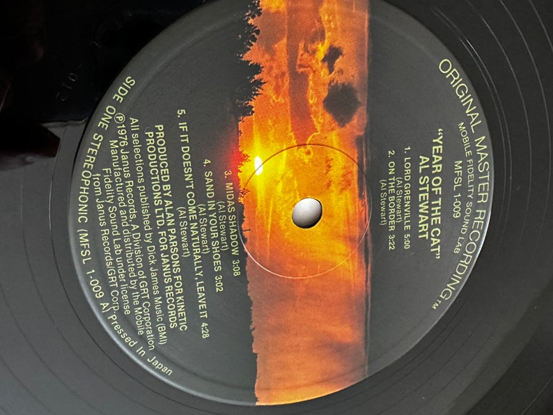 Al Stewart 1976 Year of the Cat Original Master Recording MFSL 1-009 ...
