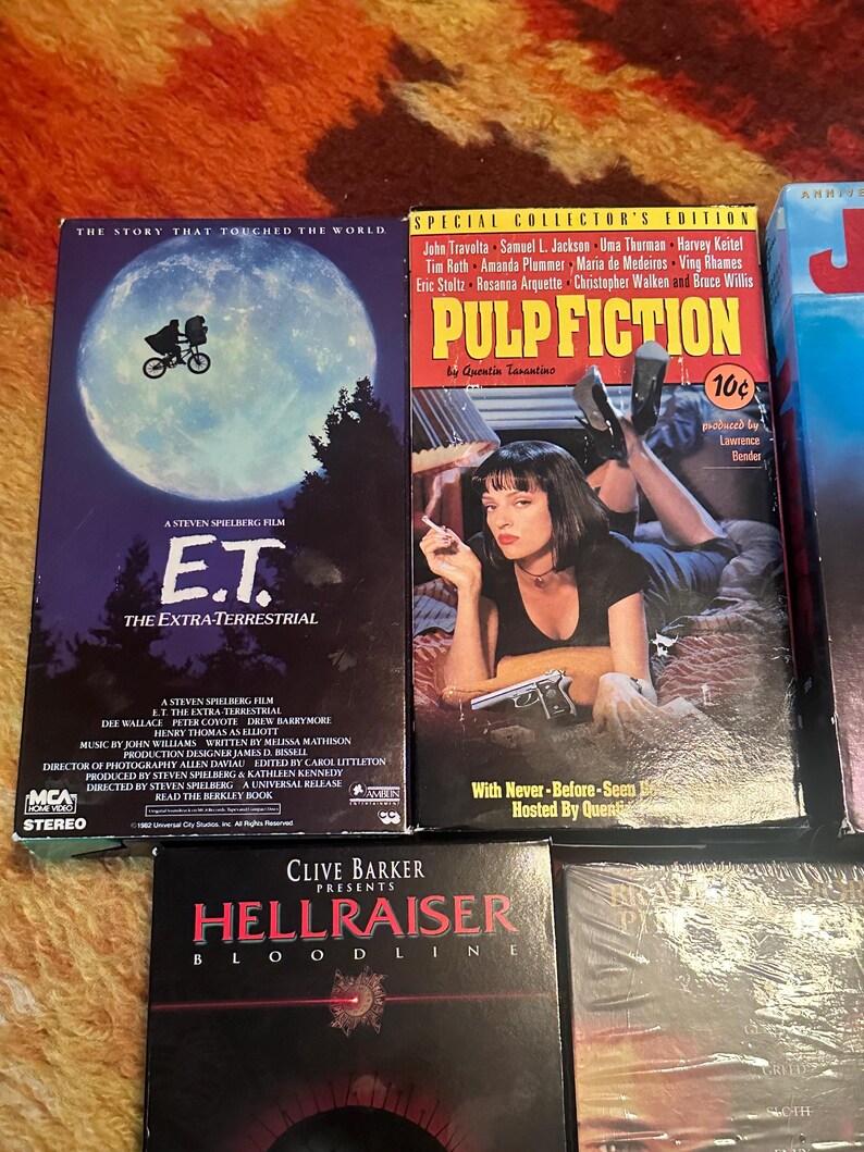 Vintage 90/00’s VHS Tape Movie Lot 5 Pulp Fiction Collectors Edition ...