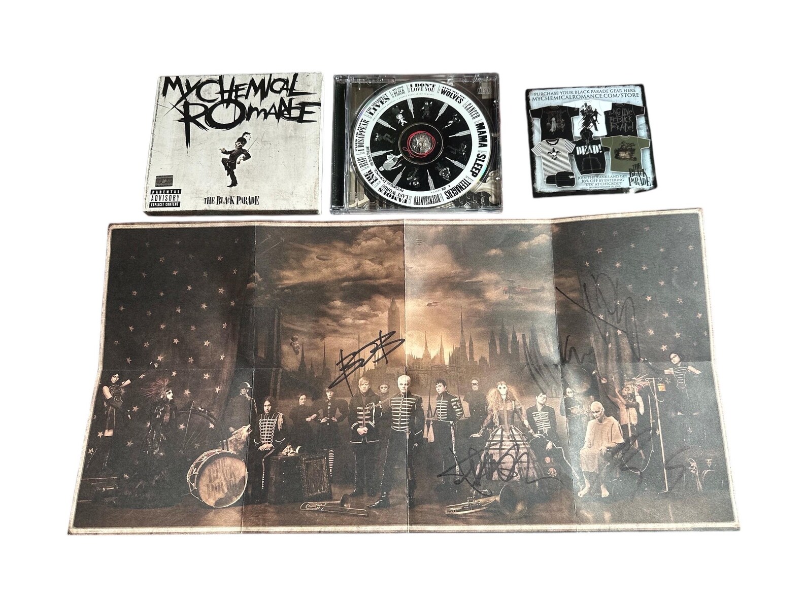 Vintage MCR My Chemical Romance the Black Parade CD Fully Signed ...