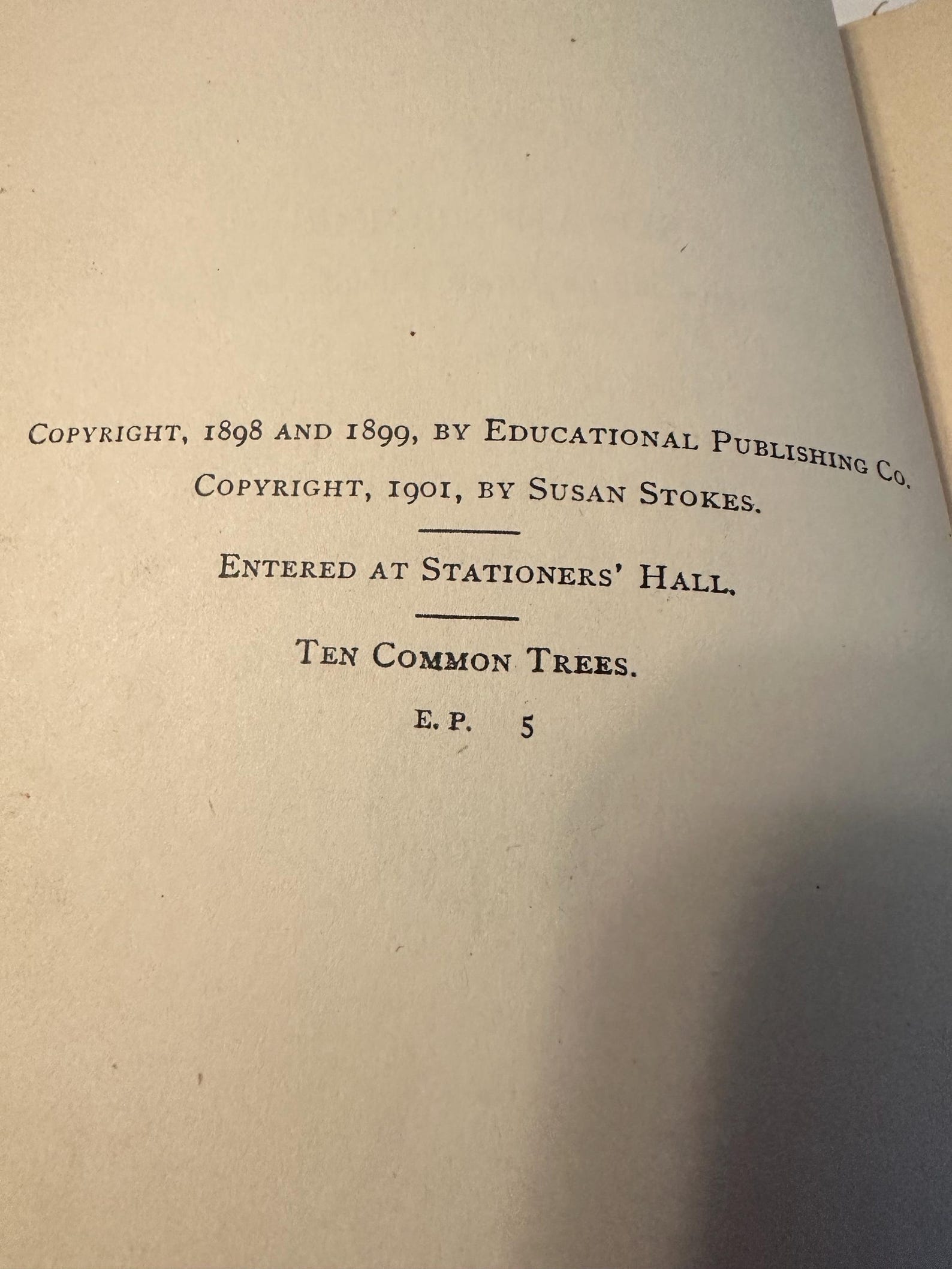 Susan Stokes 1899 Ten Common Trees American Book Company Board of ...