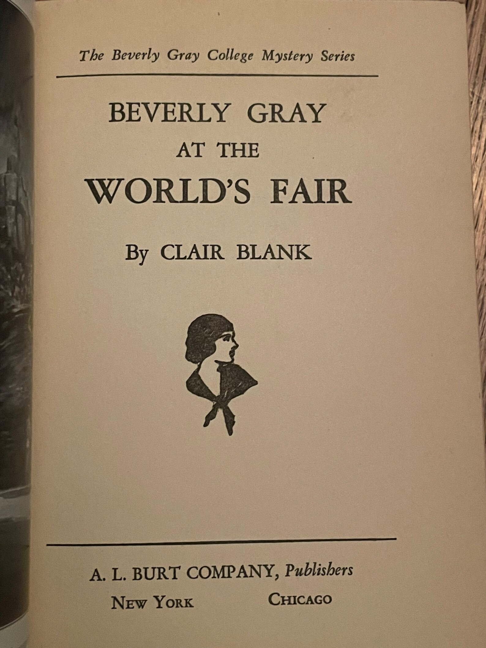 Clair Blank 1935 Beverly Gray at the World’s Fair #6 College Mystery ...